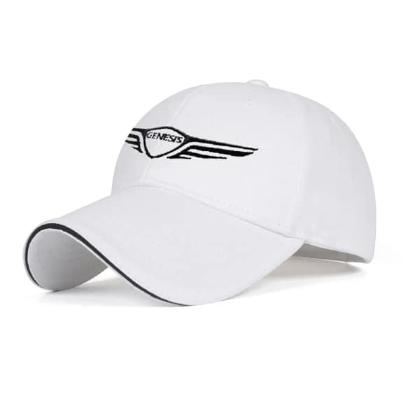 GENESIS Baseball Cap - Exclusive GENESIS Hat in White Colour - Cap Castle