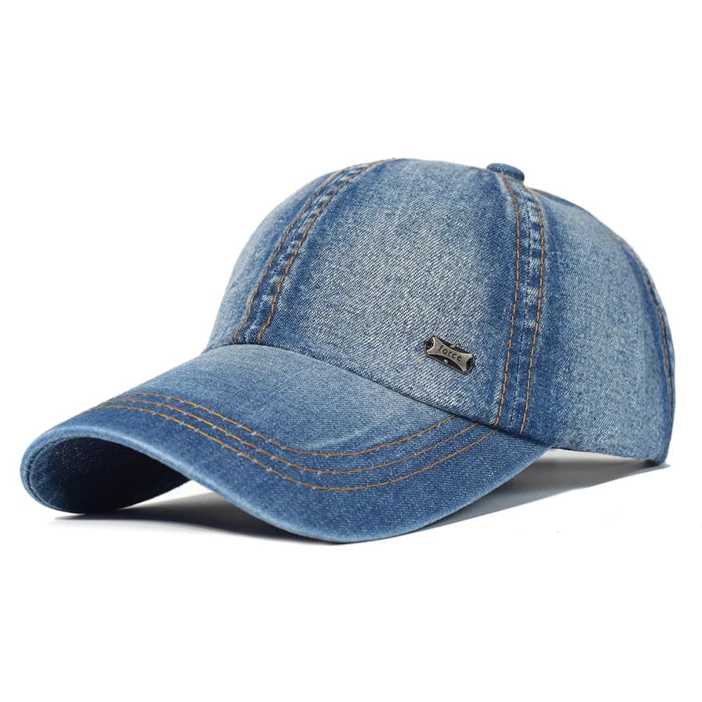 Denim Casquette Cap Baseball Cap Vintage Washed Cotton Hat Adjustable ...