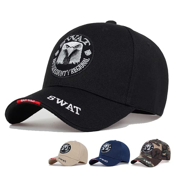SWAT Baseball Cap SWAT Hat Embroidery Adjustable Premium - Cap Castle