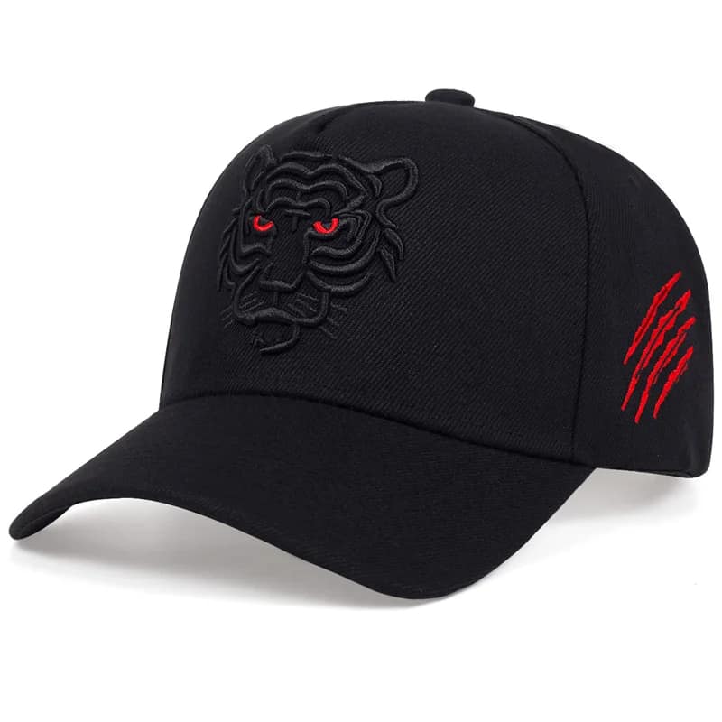 Tiger Head Hat Camouflage Adjustable Casual Embroidery Cap - Cap Castle